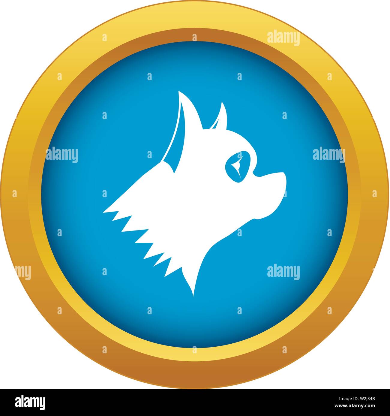 Pinscher dog icon blue vector isolated Stock Vector Image & Art - Alamy