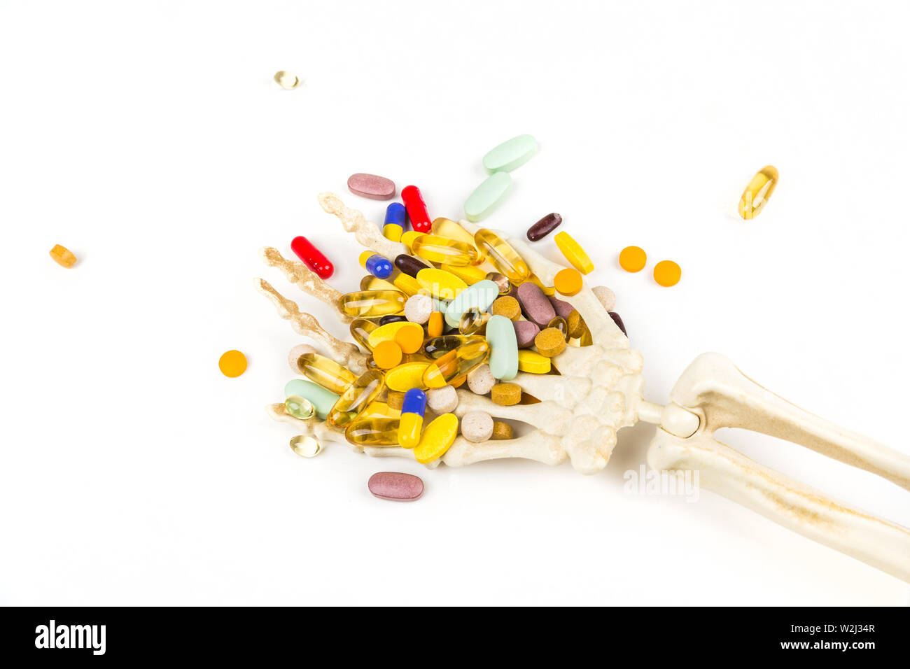 Skeleton with pill hi-res stock photography and images - Alamy