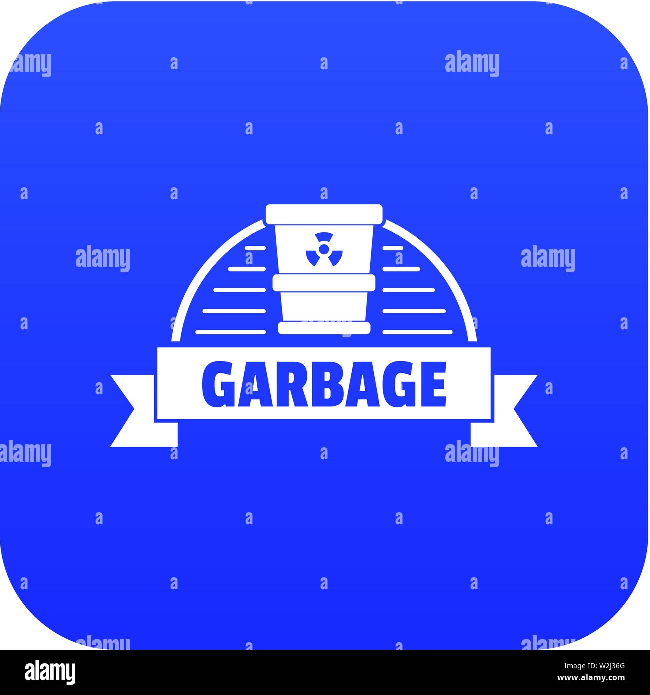 Garbage icon blue vector Stock Vector Image & Art - Alamy