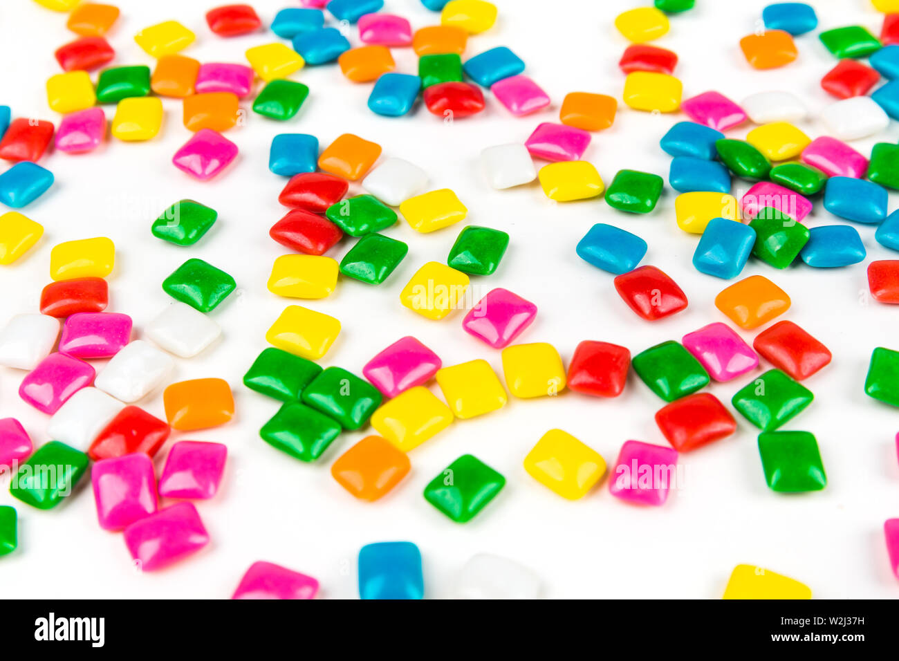 Pink square chewing candy hi-res stock photography and images - Alamy