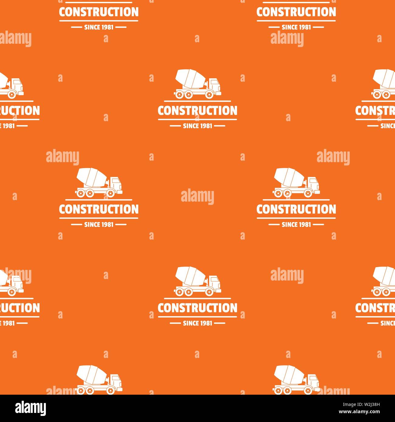 Construction company pattern vector orange Stock Vector Image & Art - Alamy