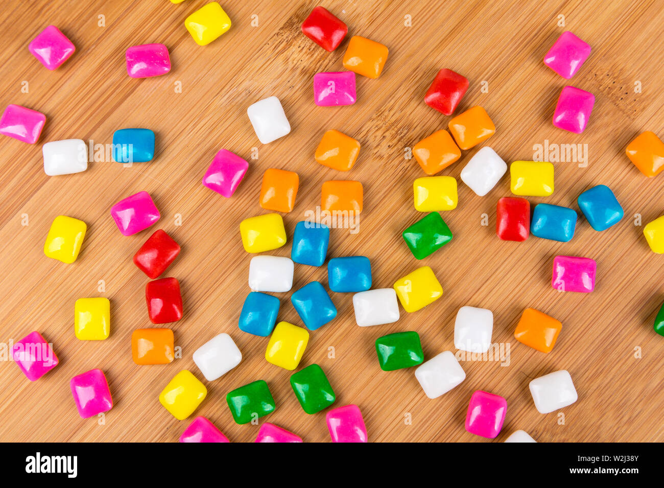 Pink square chewing candy hi-res stock photography and images - Alamy