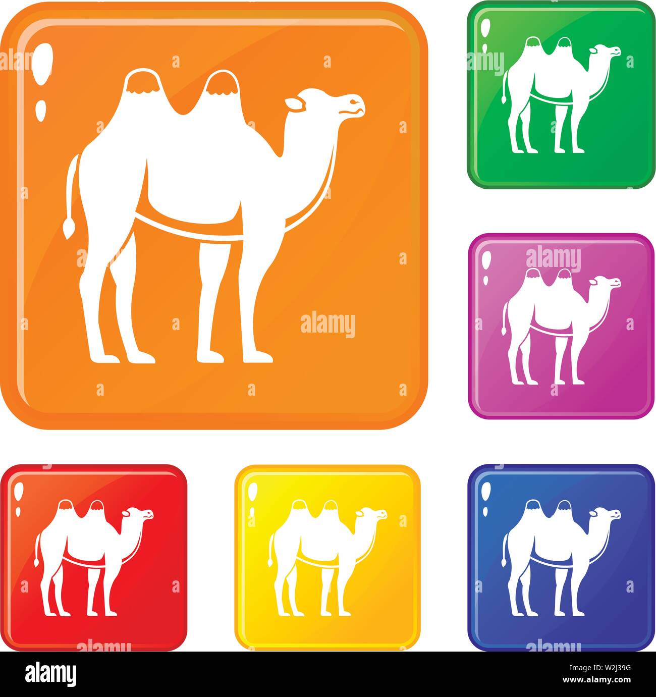 Camel icons set vector color Stock Vector Image & Art - Alamy