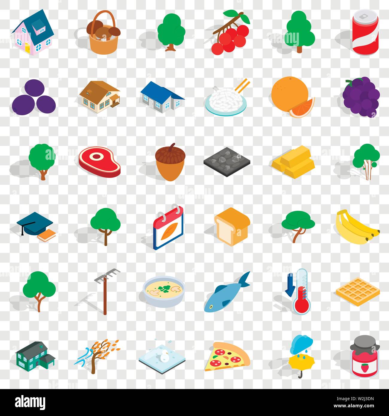 Autumn icons set, isometric style Stock Vector Image & Art - Alamy