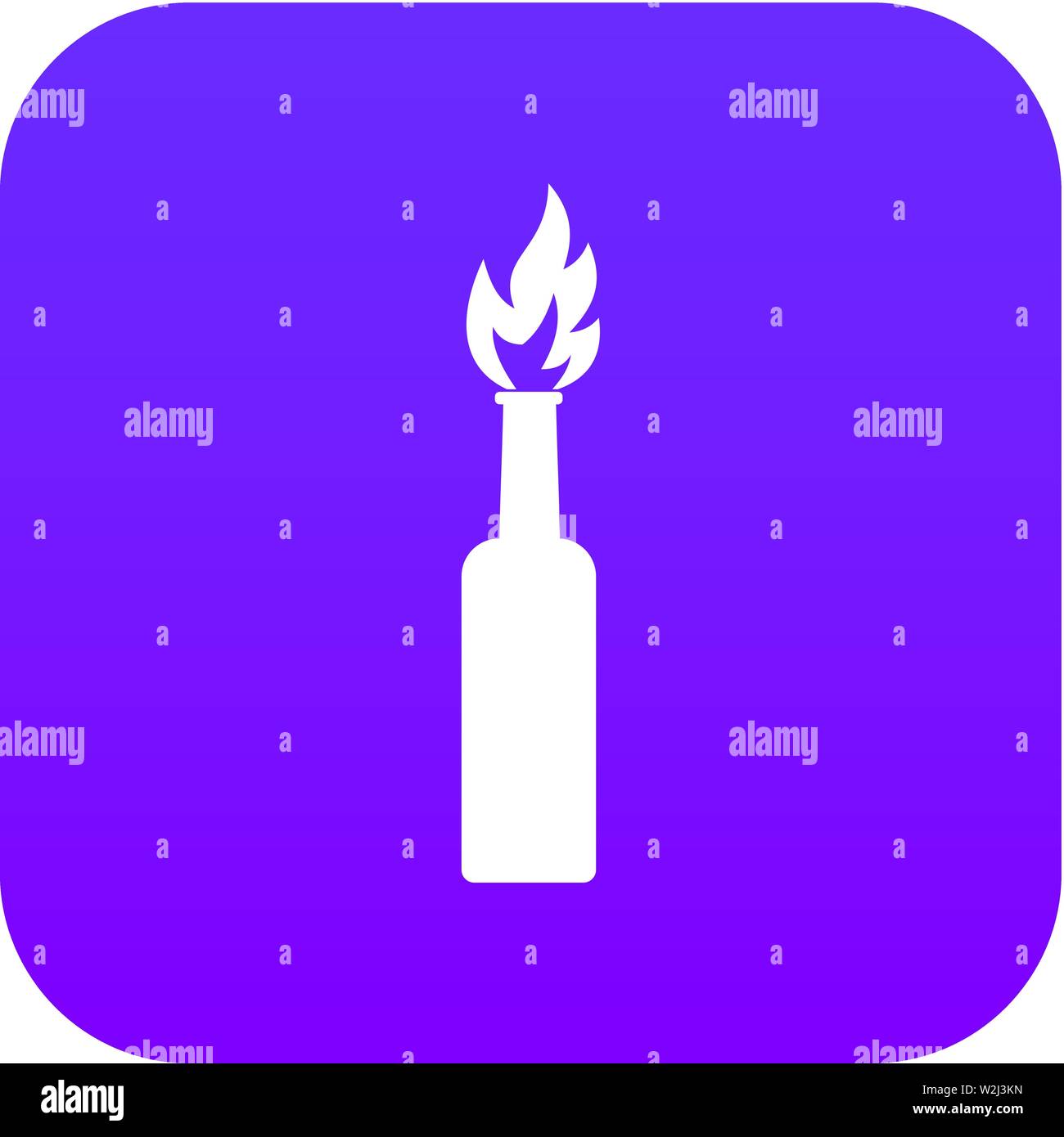 Burning bottle icon digital purple Stock Vector Image & Art - Alamy