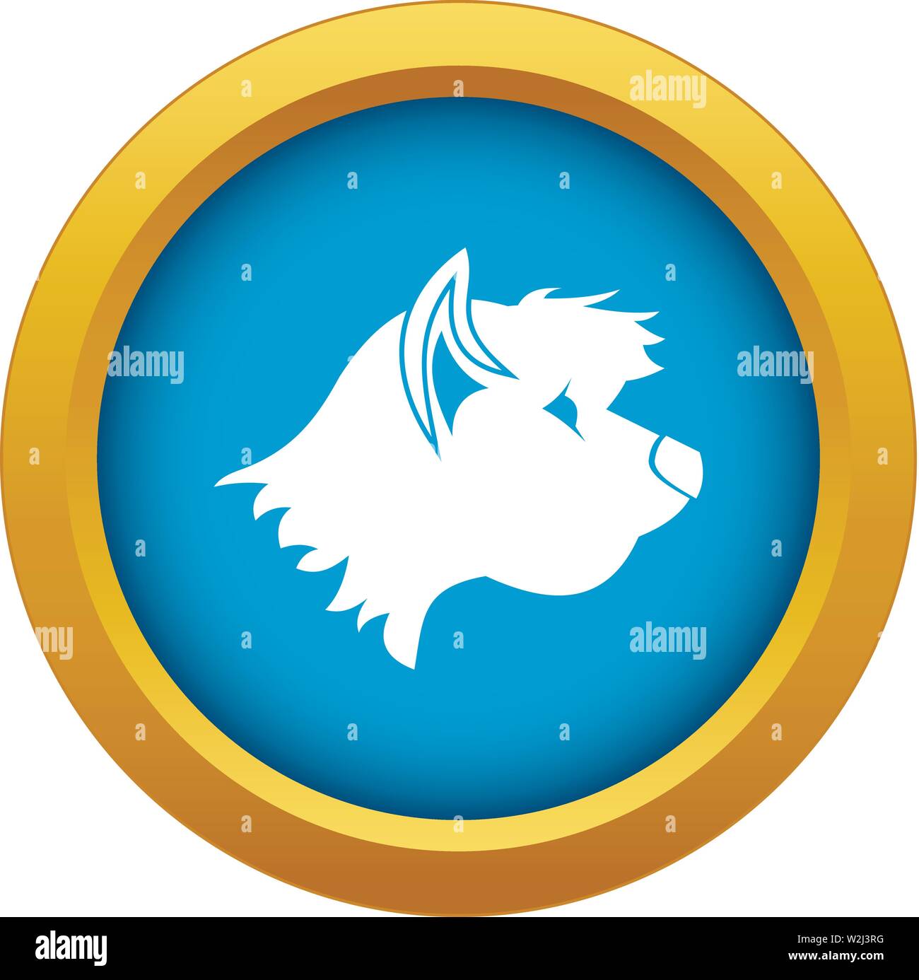 Terrier dog icon blue vector isolated Stock Vector Image & Art - Alamy