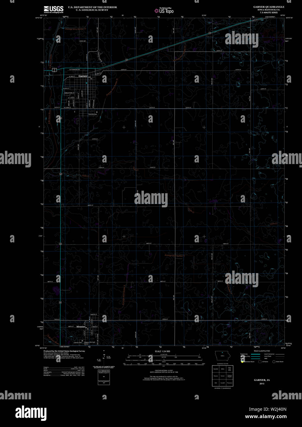 Garner iowa map hi-res stock photography and images - Alamy