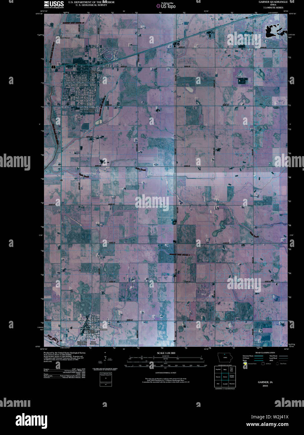 Garner iowa map hi-res stock photography and images - Alamy