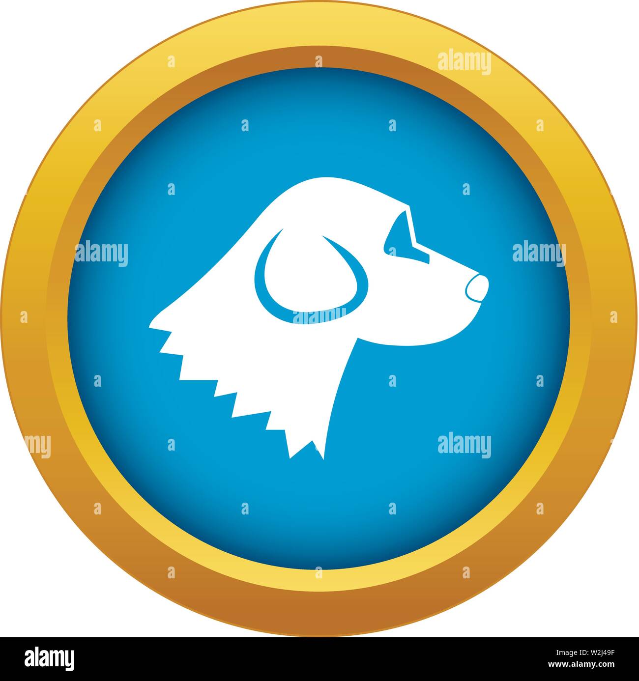 Beagle dog icon blue vector isolated Stock Vector Image & Art - Alamy