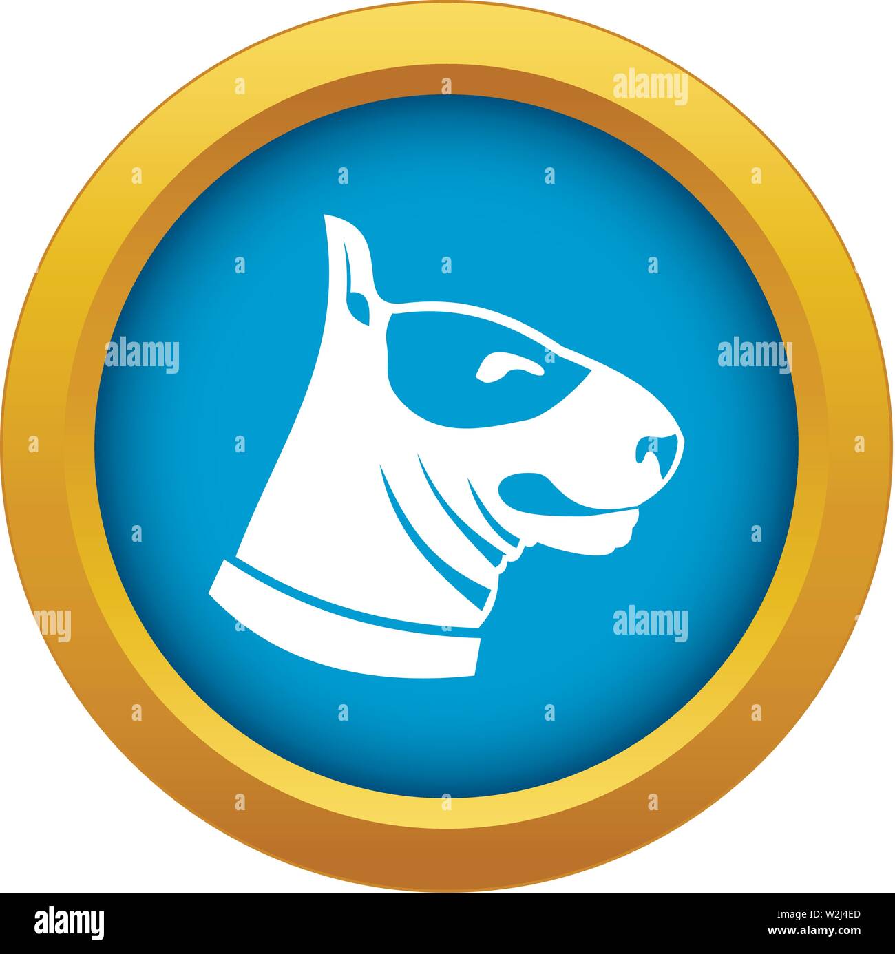 Bull terrier dog icon blue vector isolated Stock Vector Image & Art - Alamy