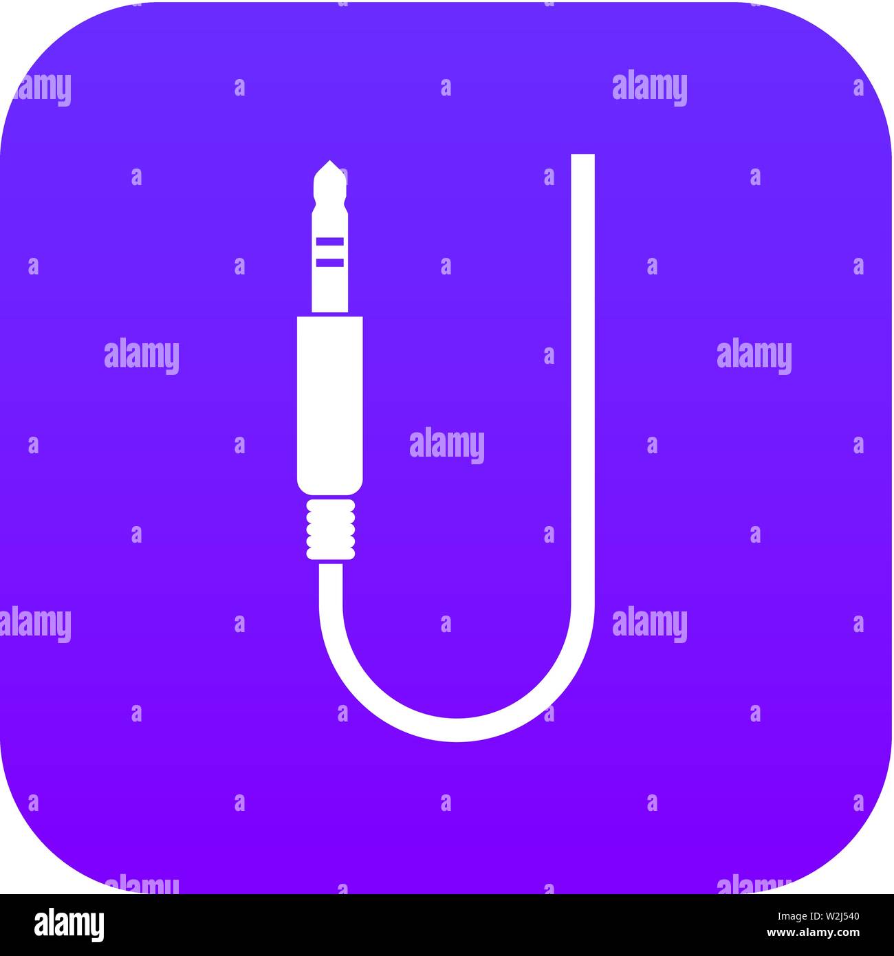 Microphone wire icon digital purple Stock Vector Image & Art - Alamy