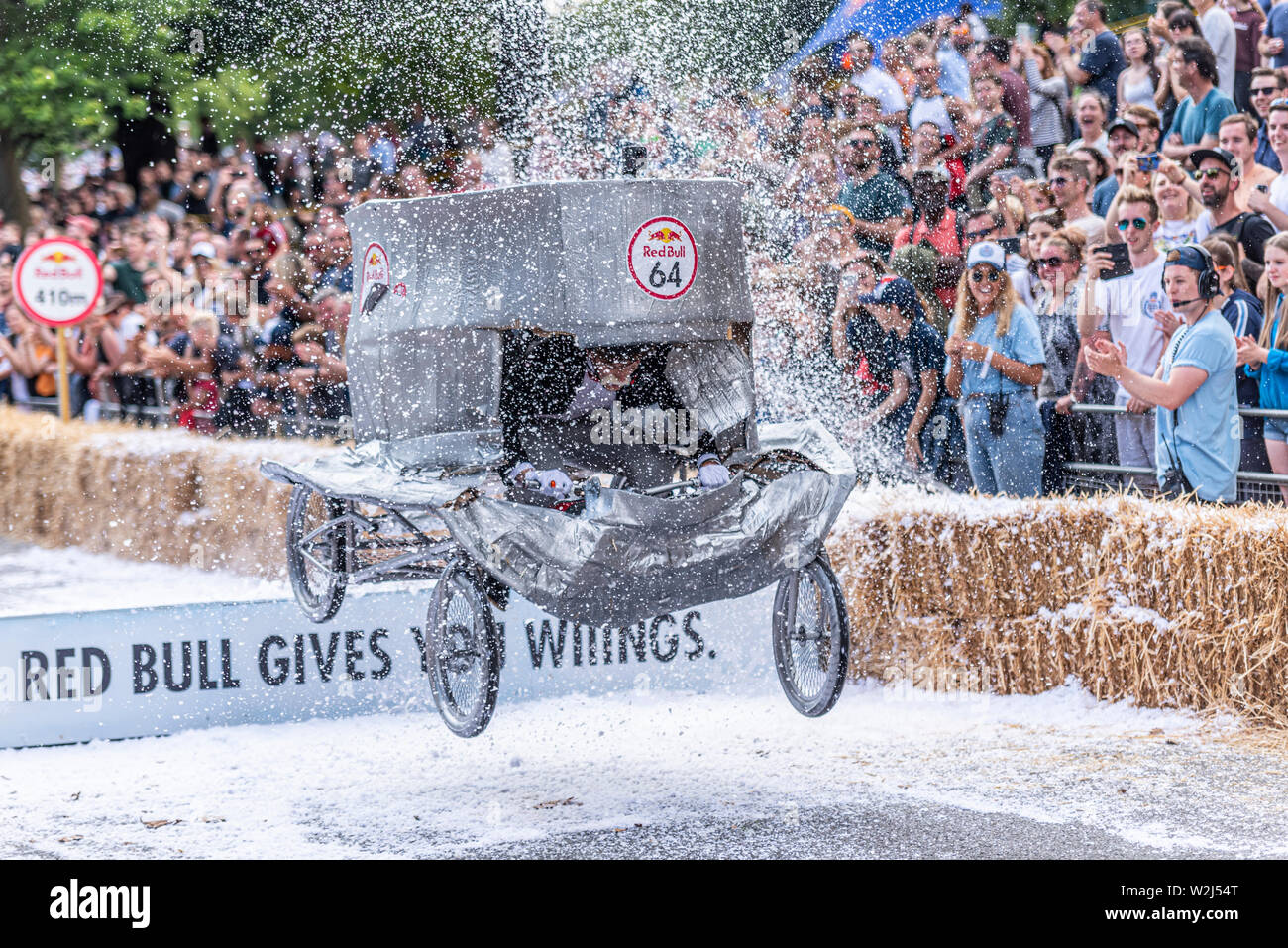 Zac and Jay Show competing in the Red Bull Soapbox Race 2019 at ...