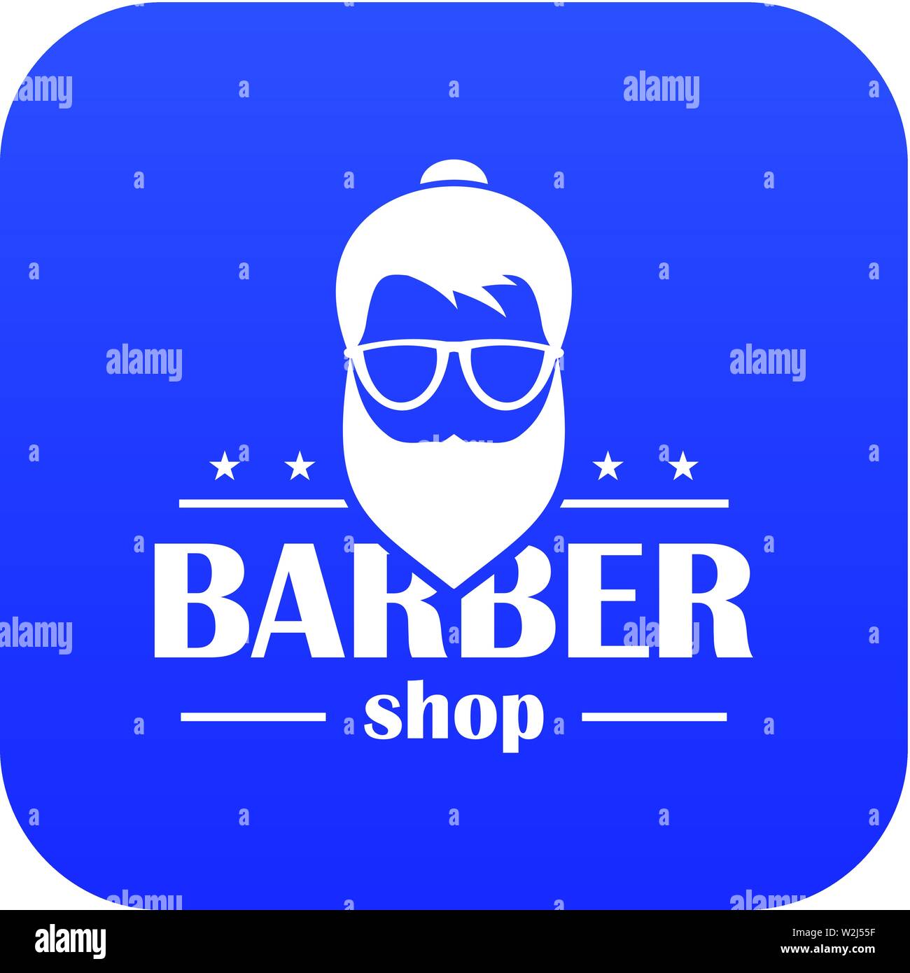 Barber shop icon blue vector Stock Vector Image & Art - Alamy