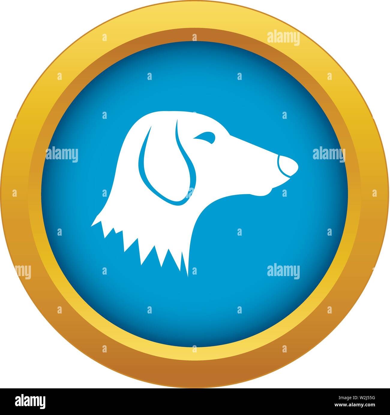 Dachshund dog icon blue vector isolated Stock Vector Image & Art - Alamy