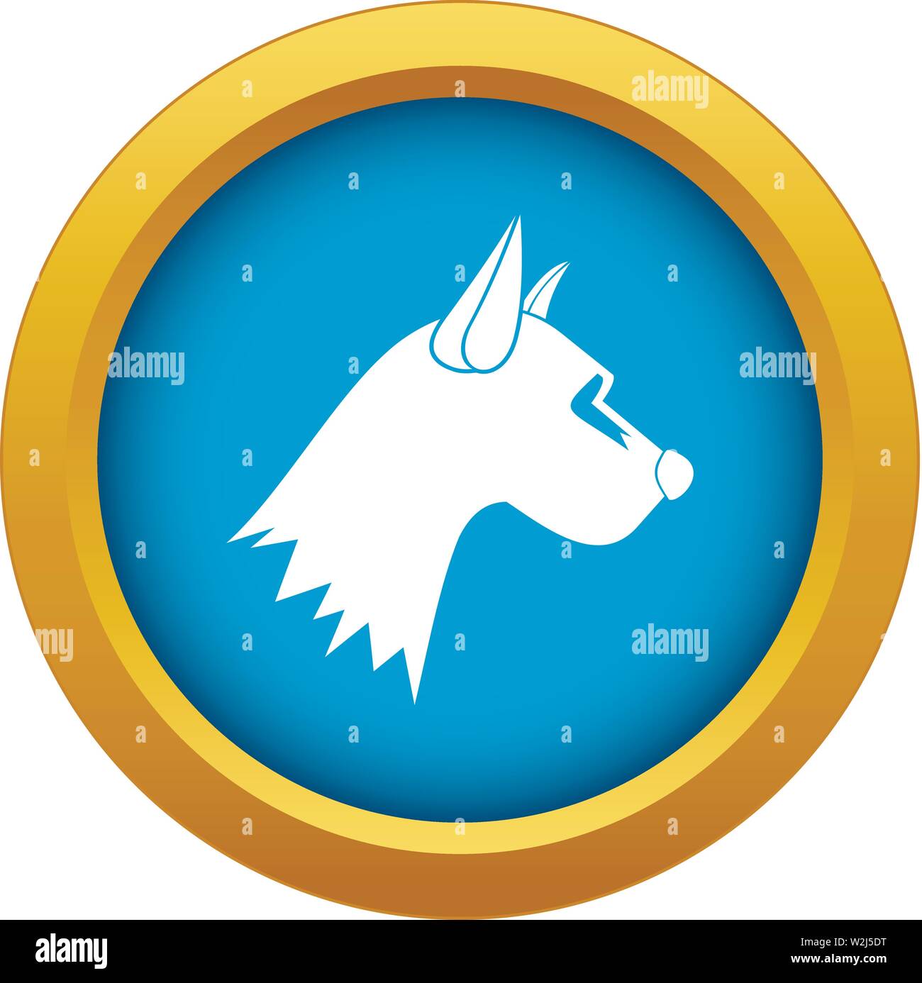Dog icon blue vector isolated Stock Vector Image & Art - Alamy