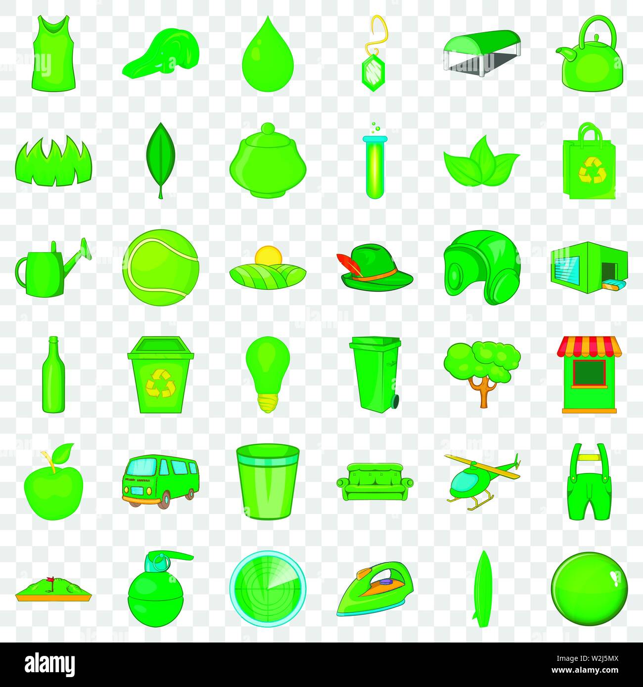 Apple icons set, cartoon style Stock Vector Image & Art - Alamy