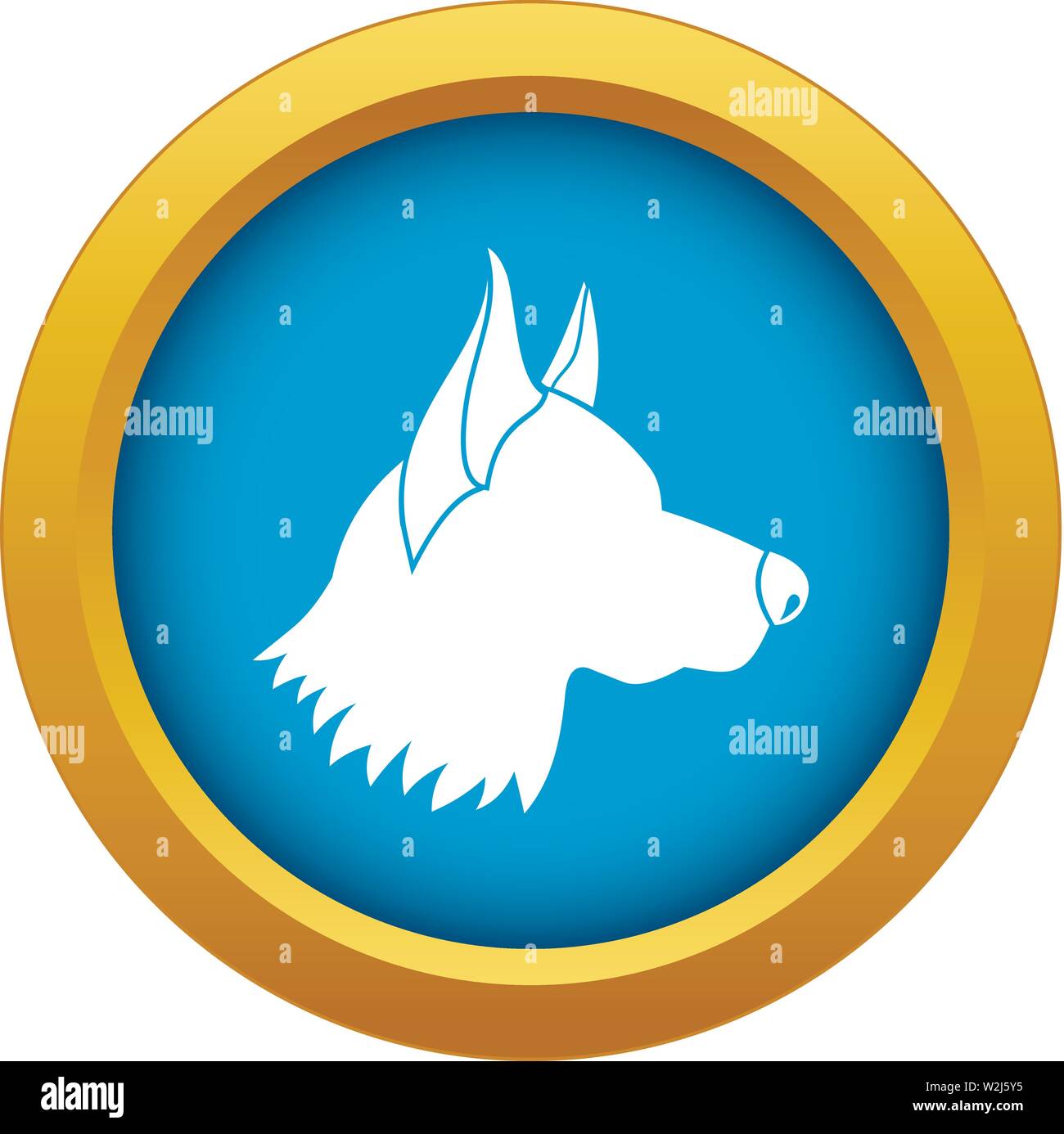 Shepherd dog icon blue vector isolated Stock Vector Image & Art - Alamy