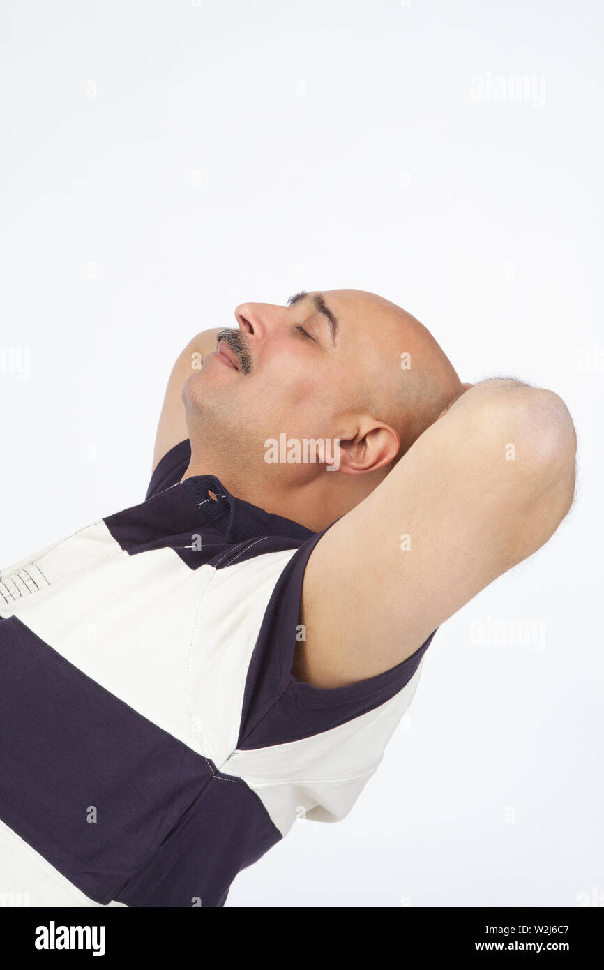 Side profile indian bald man hi-res stock photography and images - Alamy