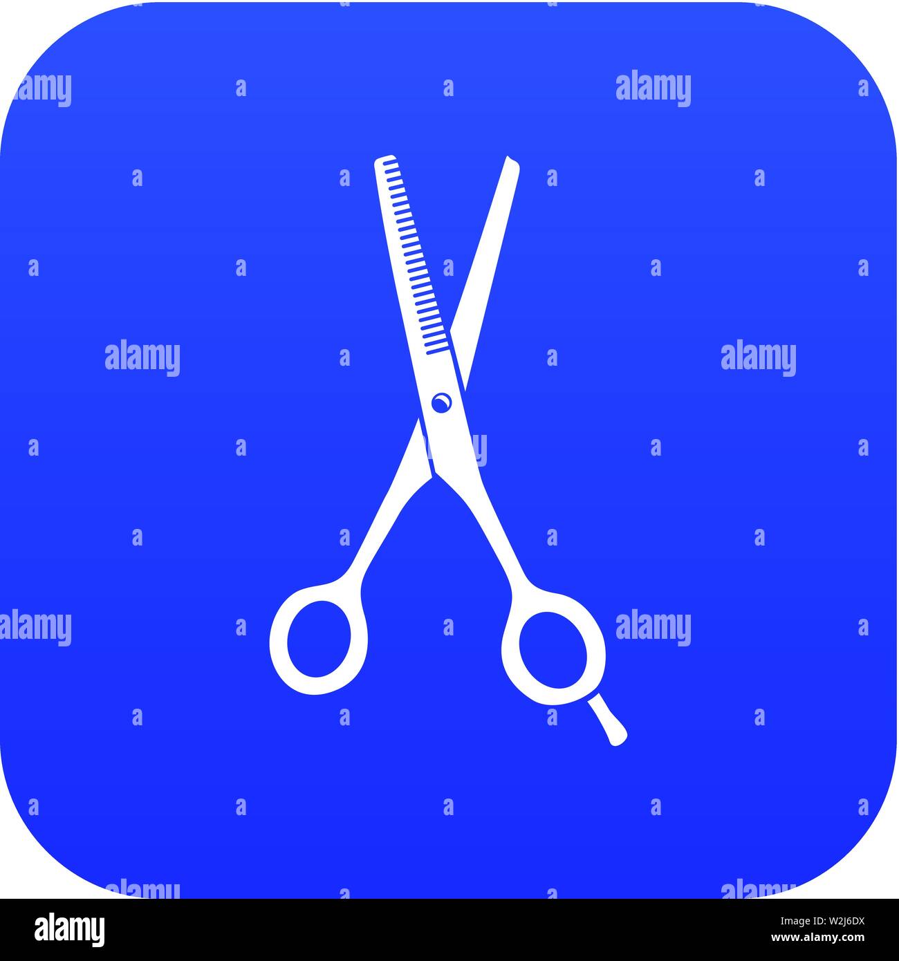 Scissors icon blue vector Stock Vector Image & Art - Alamy