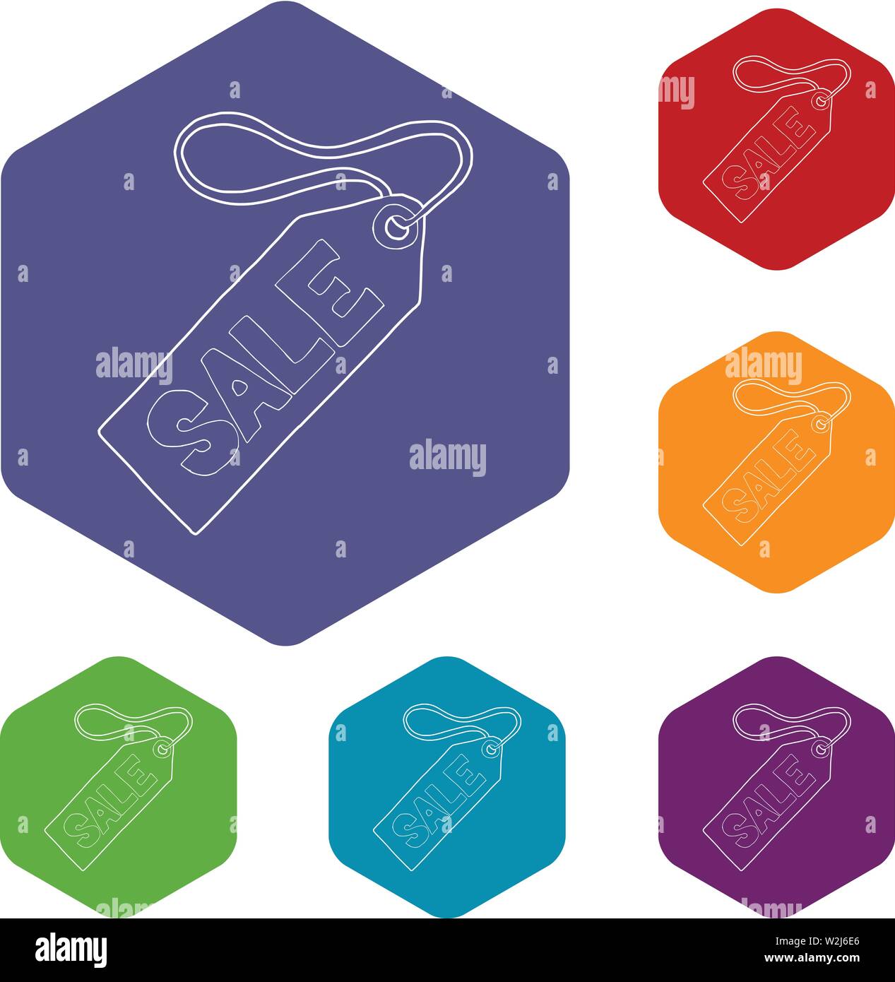 Sale tag icons vector hexahedron Stock Vector Image & Art - Alamy