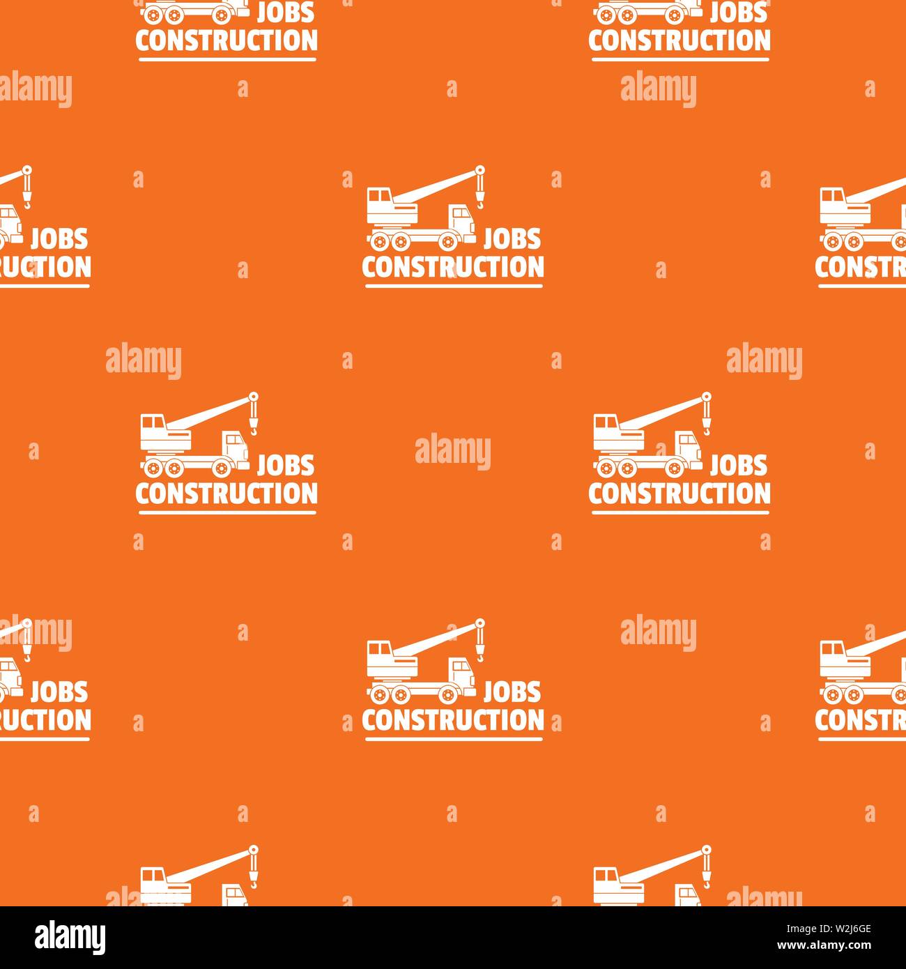 Construction job pattern vector orange Stock Vector Image & Art - Alamy