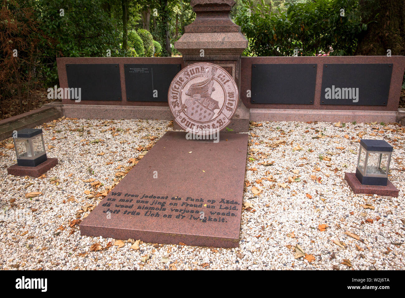 memorial place and gravesite of the carnival society Rote Funken at the ...
