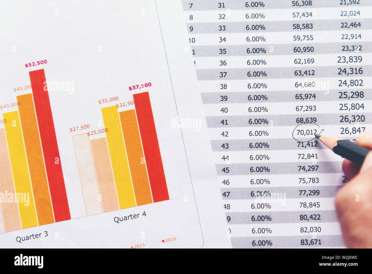 Sales Managers Working Modern Studio.Woman Showing Hand Market Report ...
