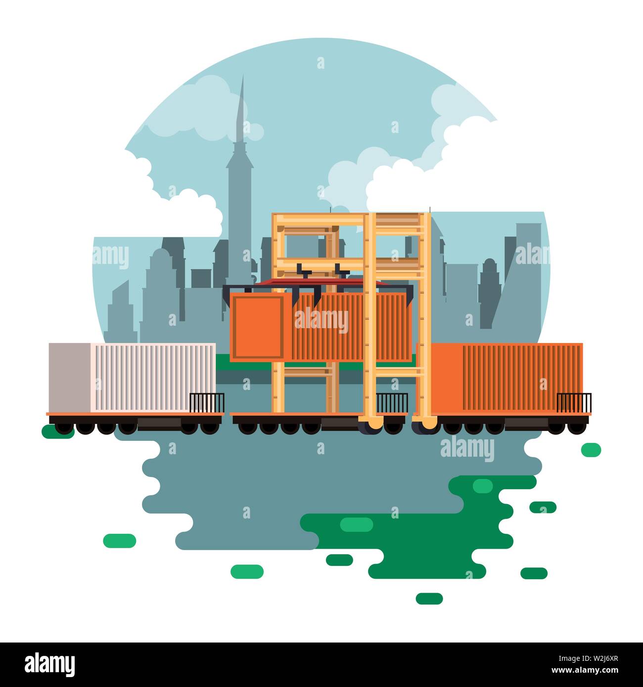 Containers cartoon Cut Out Stock Images & Pictures - Alamy