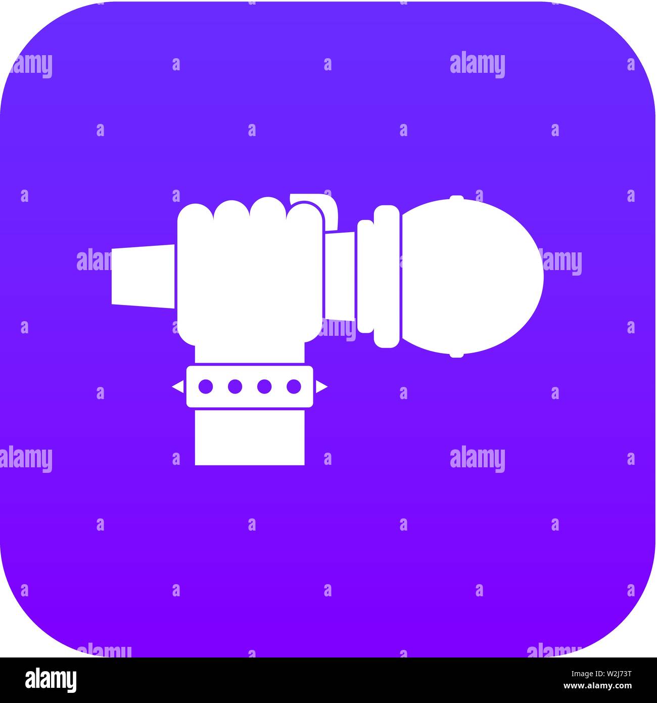 Hand microphone icon digital purple Stock Vector Image & Art - Alamy