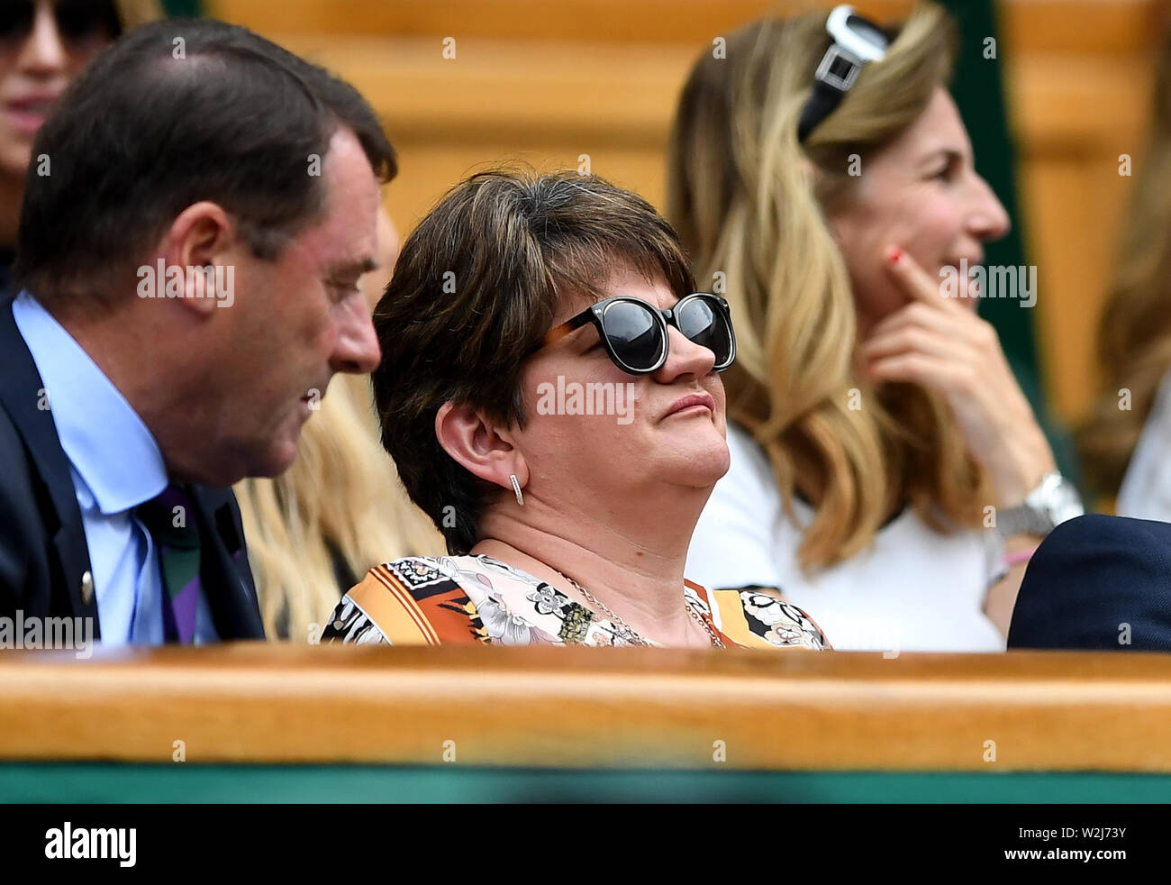 Arlene Foster on day eight of the Wimbledon Championships at the All ...