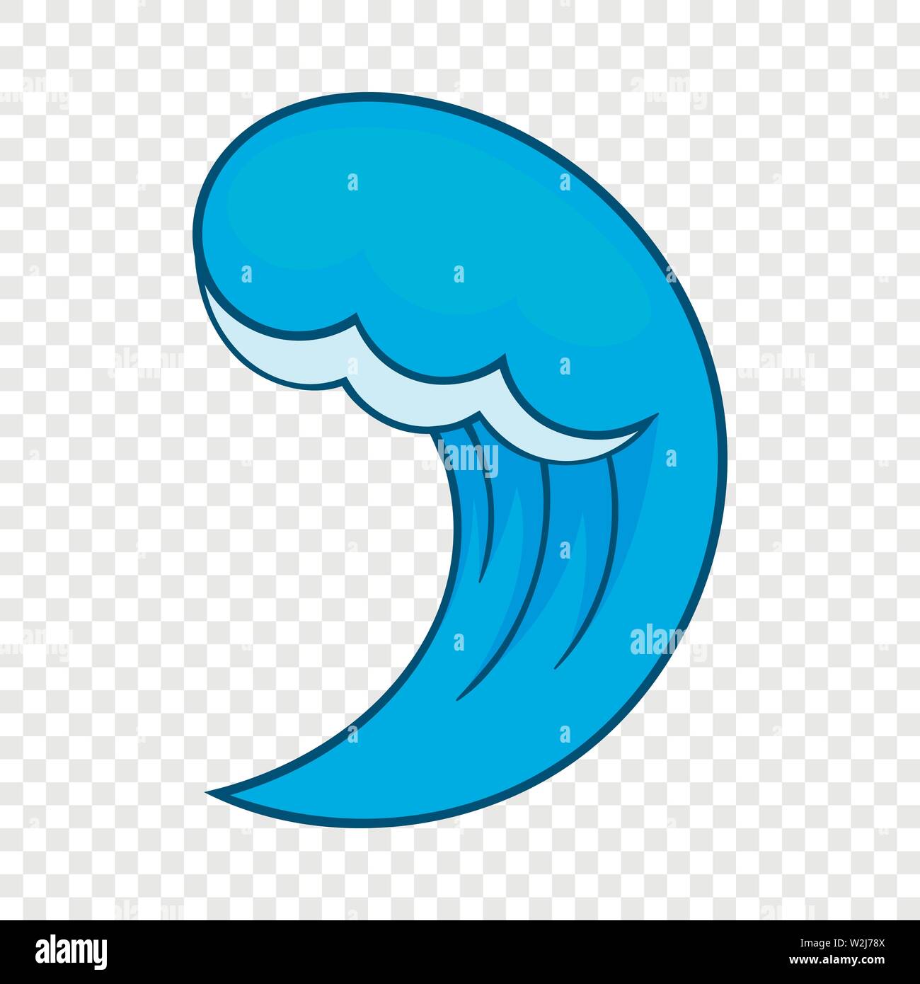 Blue water wave icon, cartoon style Stock Vector Image & Art - Alamy