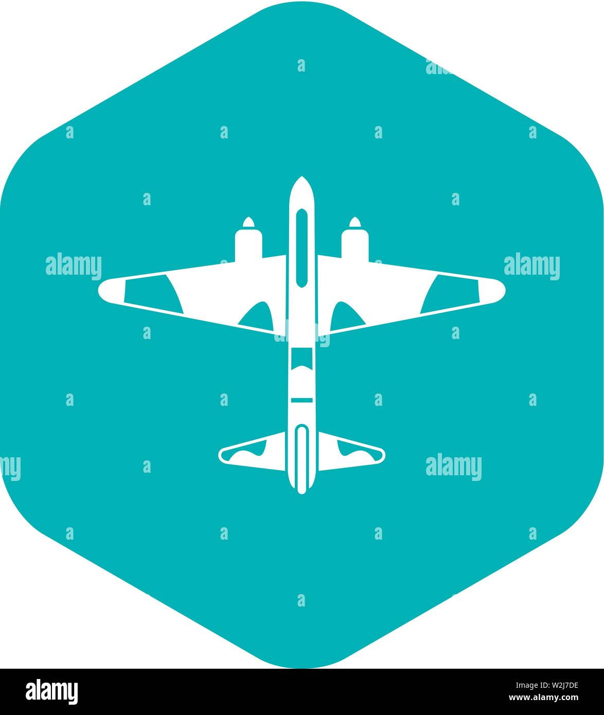 Military fighter aircraft icon, simple style Stock Vector Image & Art ...