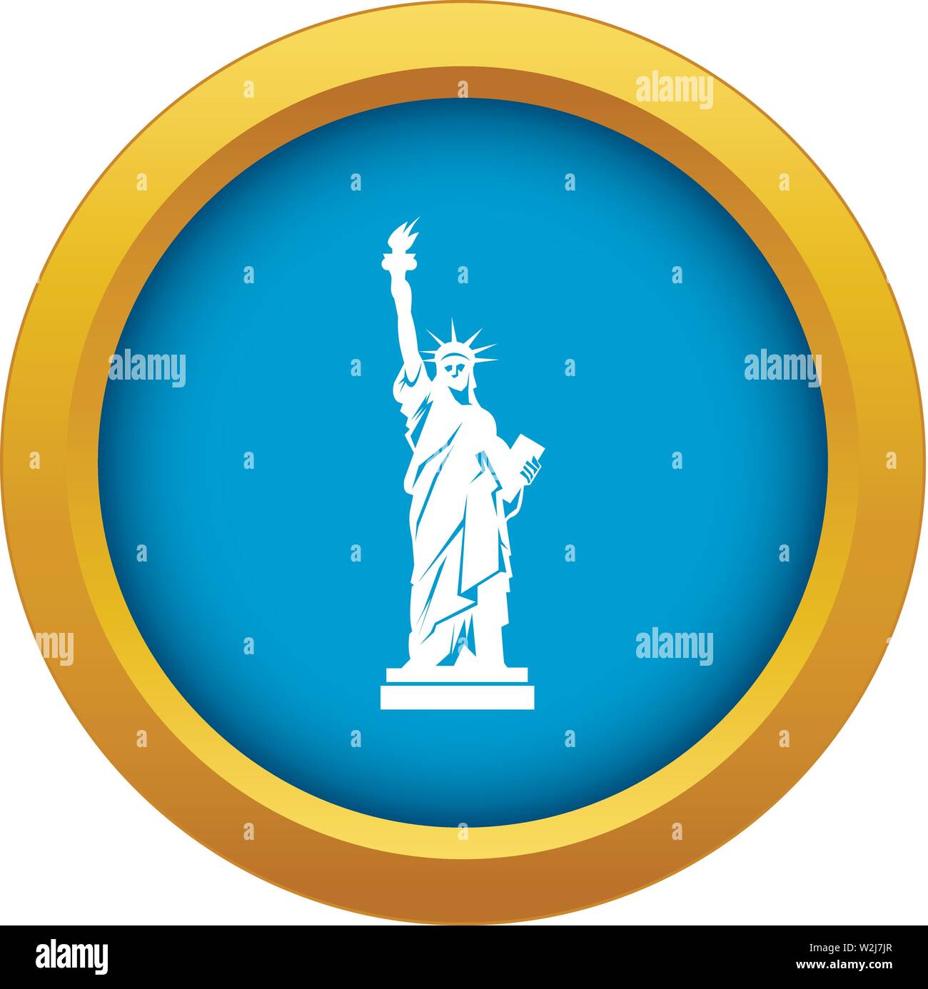 Statue of liberty icon blue vector isolated Stock Vector Image & Art ...