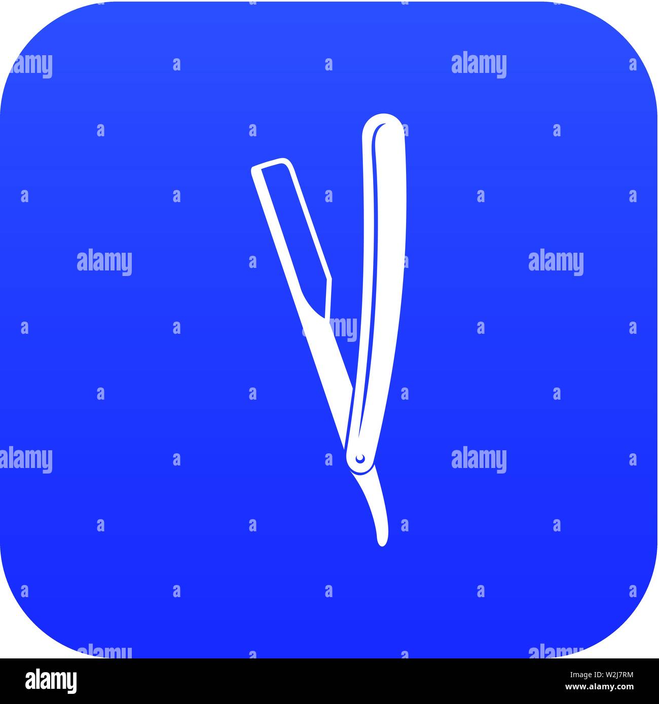 Razor icon blue vector Stock Vector Image & Art - Alamy