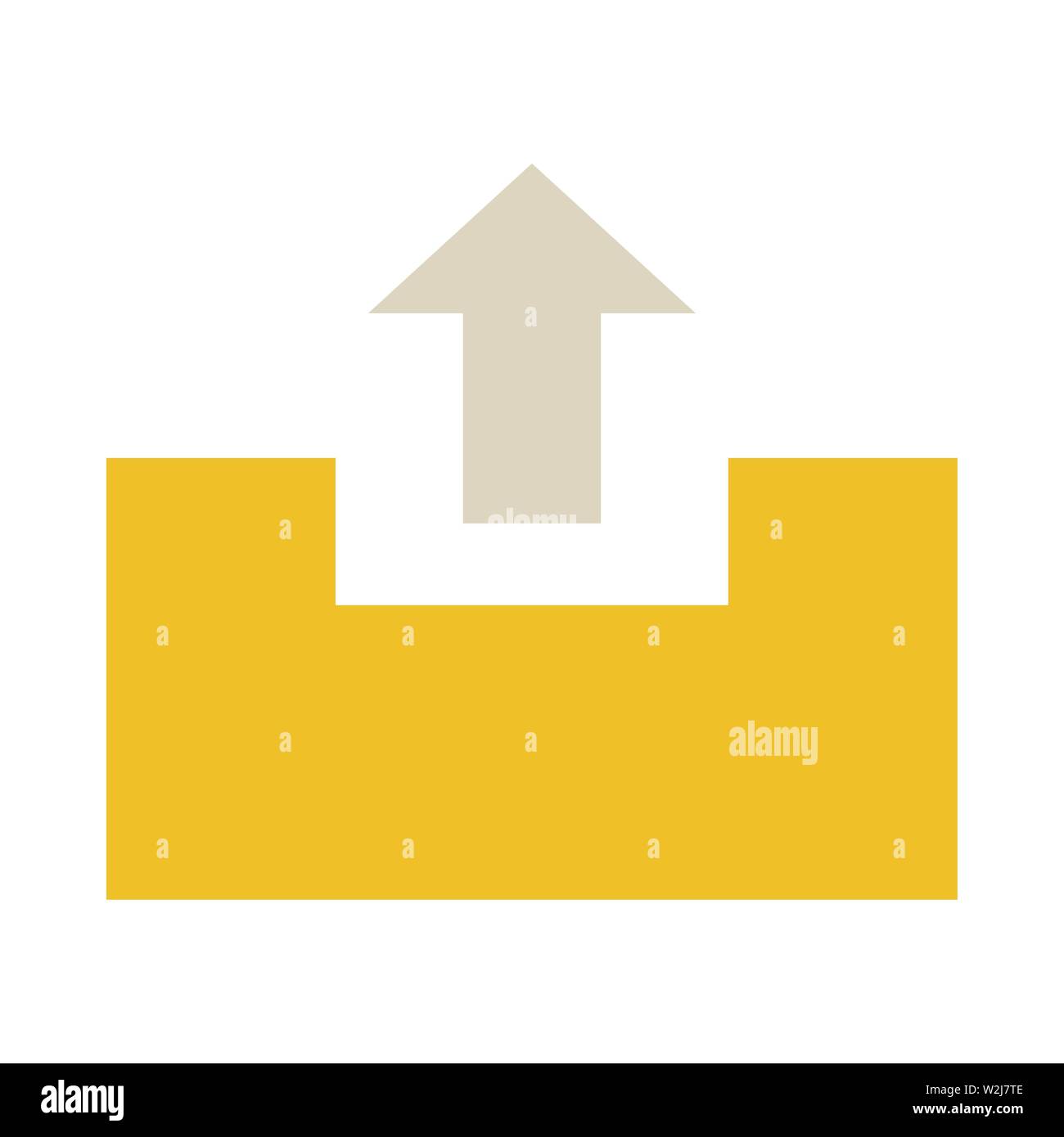 upload folder icon. flat illustration of upload folder vector icon for web, pattern, design, etc ...