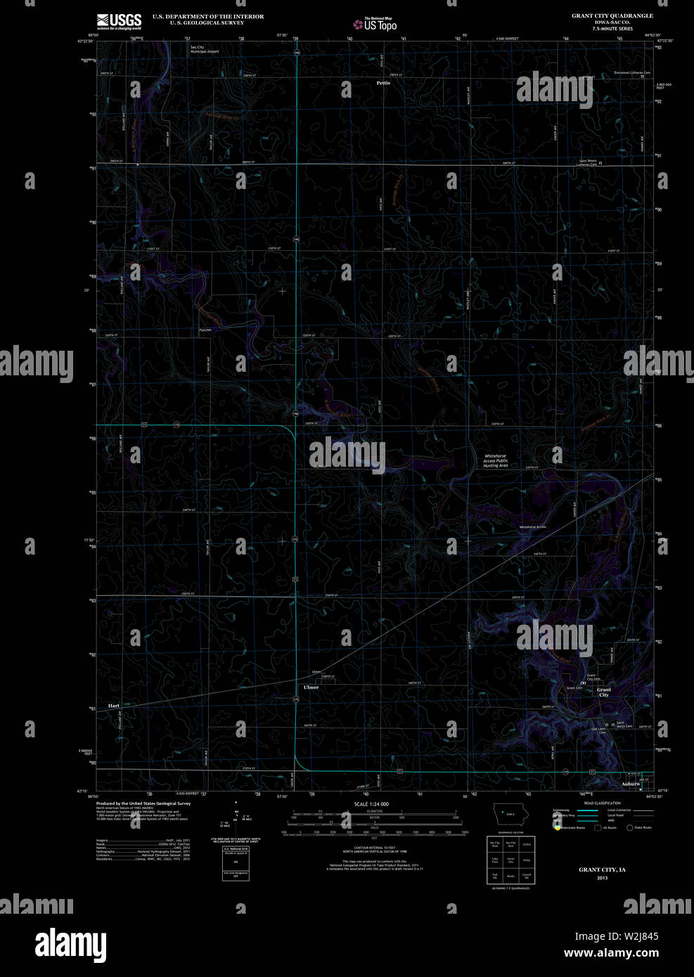 Map of grant city hi-res stock photography and images - Alamy