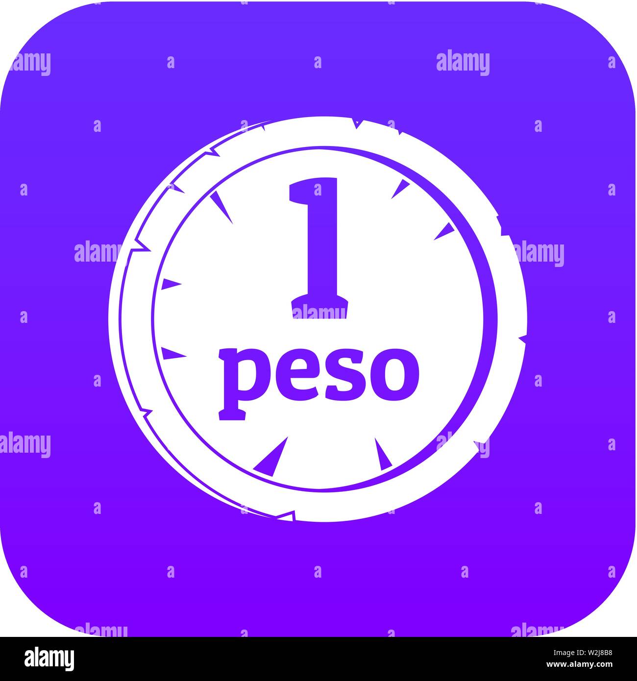 Peso icon digital purple Stock Vector Image & Art - Alamy