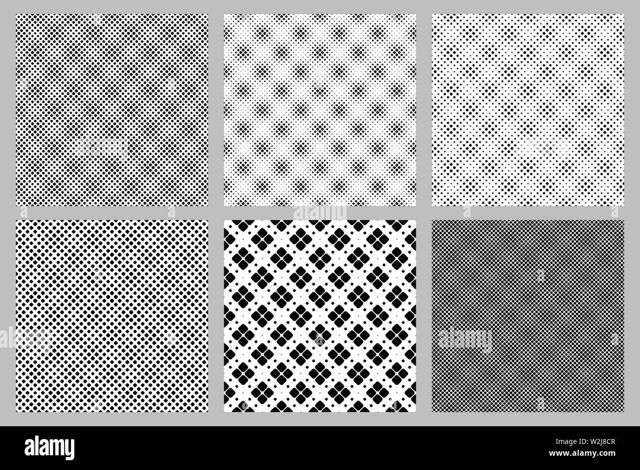 Geometrical square pattern background design set - abstract vector ...