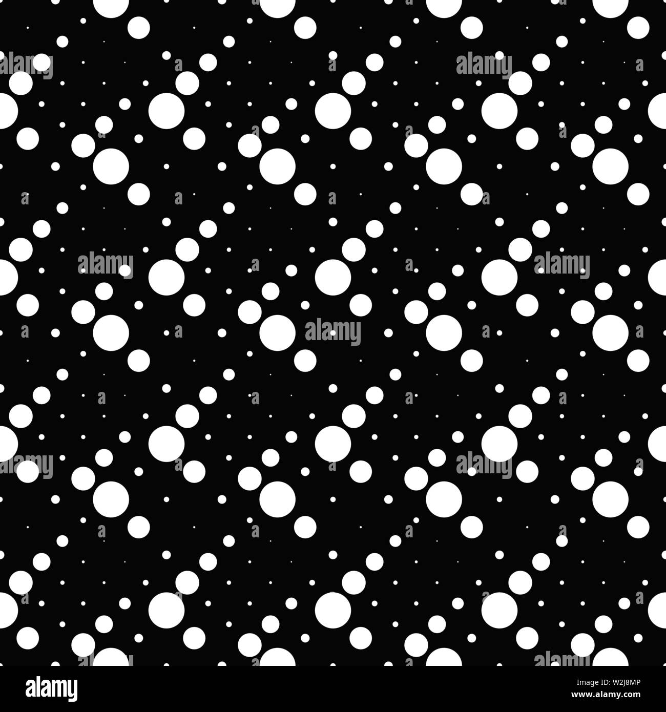 Seamless circle pattern background - black and white abstract vector ...