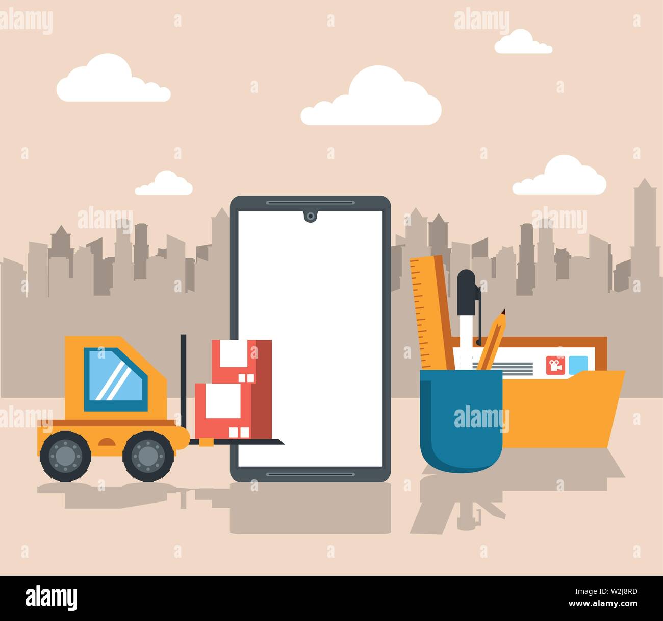 technology device maintenance support concept cartoon Stock Vector ...