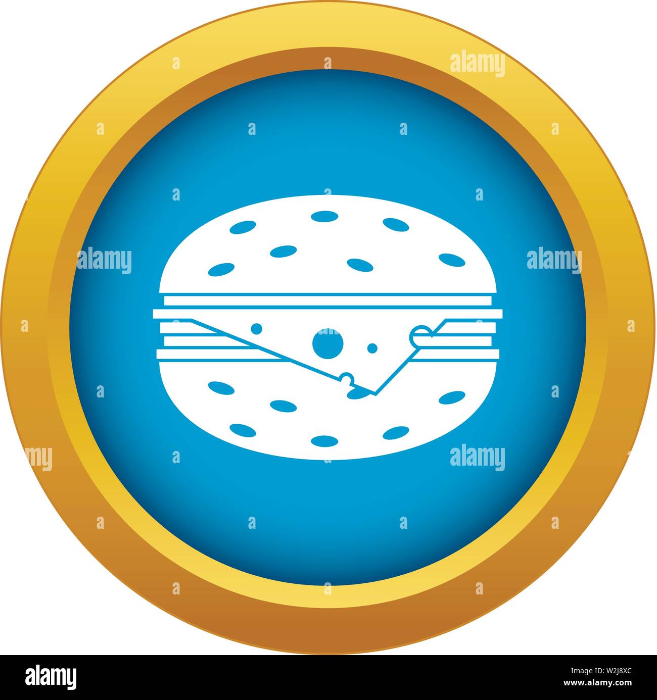 Cheeseburger icon blue vector isolated Stock Vector Image & Art - Alamy