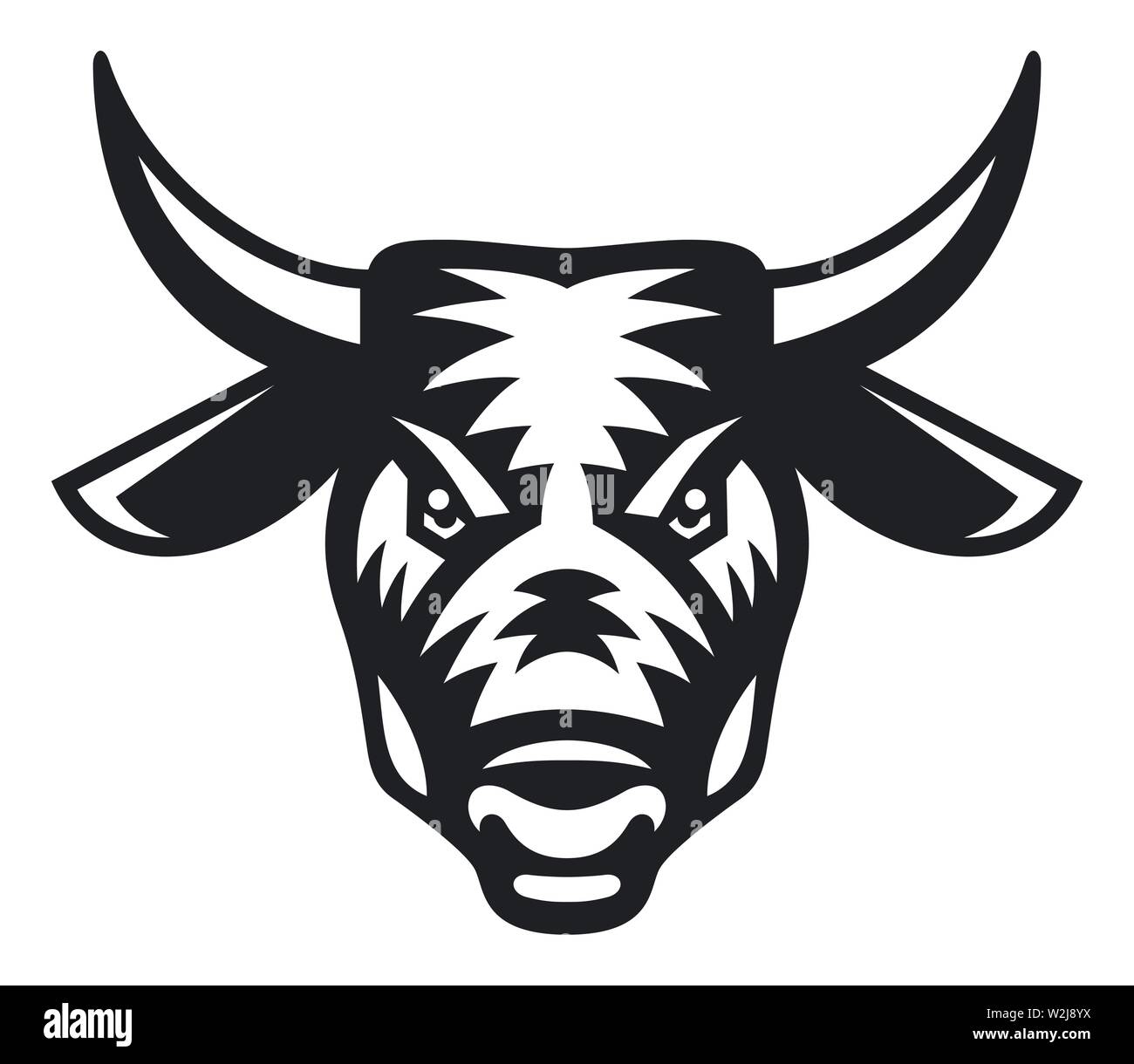 Bull head symbol Cut Out Stock Images & Pictures - Alamy