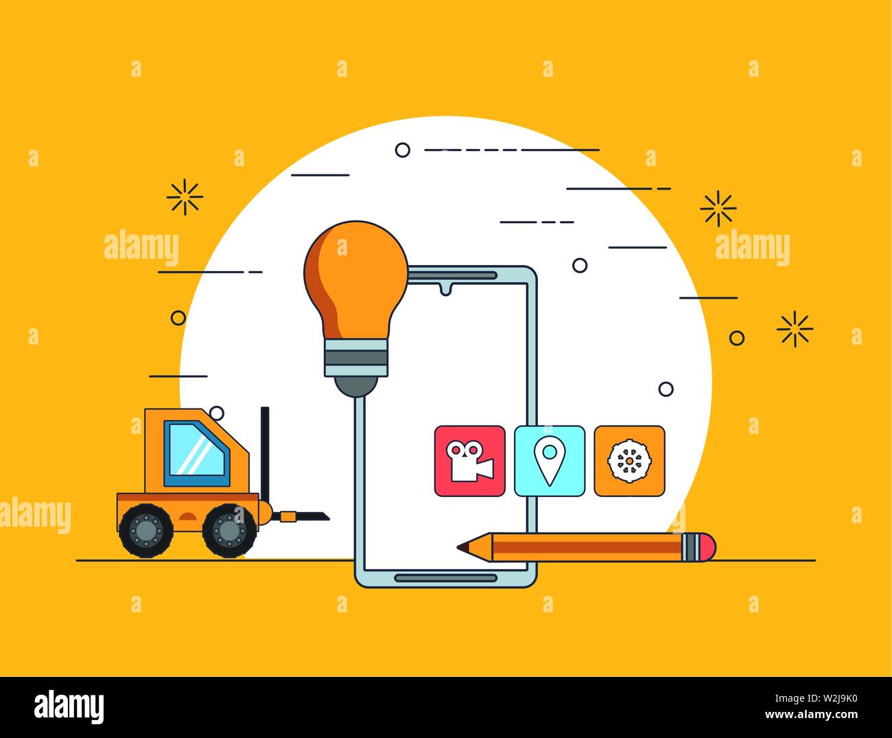 Forklift pencil hi-res stock photography and images - Alamy