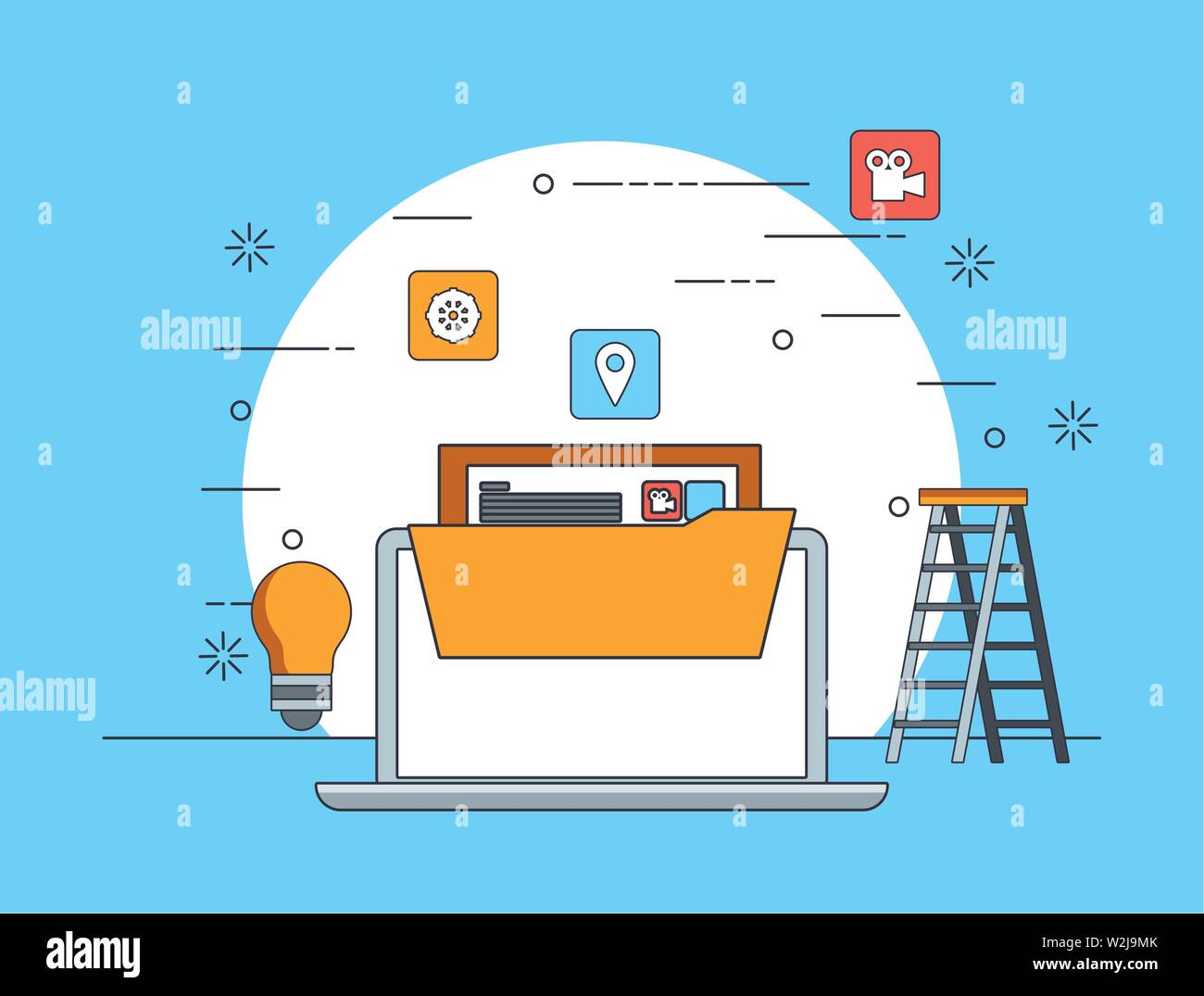 technology device maintenance support concept cartoon Stock Vector ...