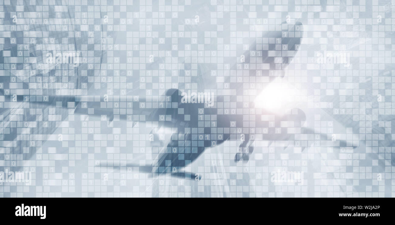 Digital Binary Code Business background. Matrix Abstract futuristic wallpaper Stock Photo - Alamy