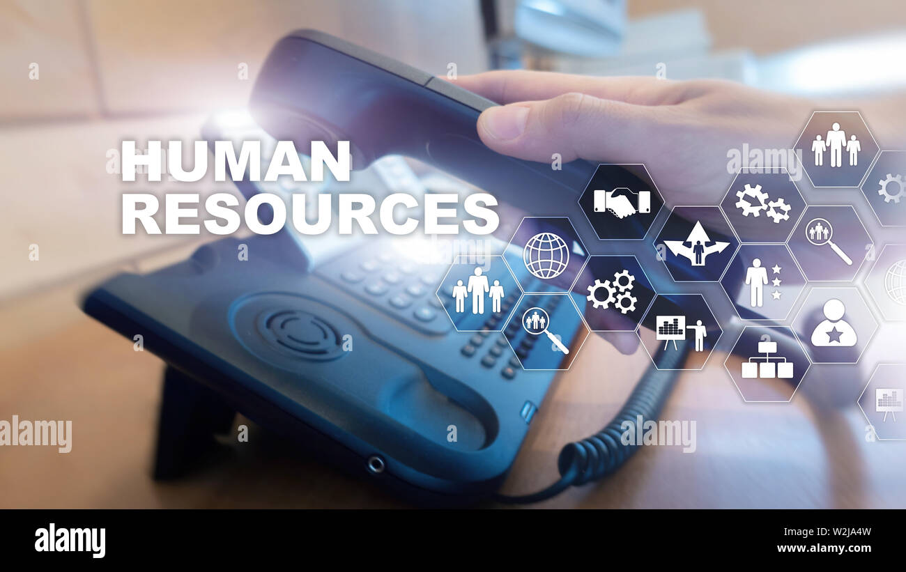 Human Resources HR management concept. Human resources pool, customer ...