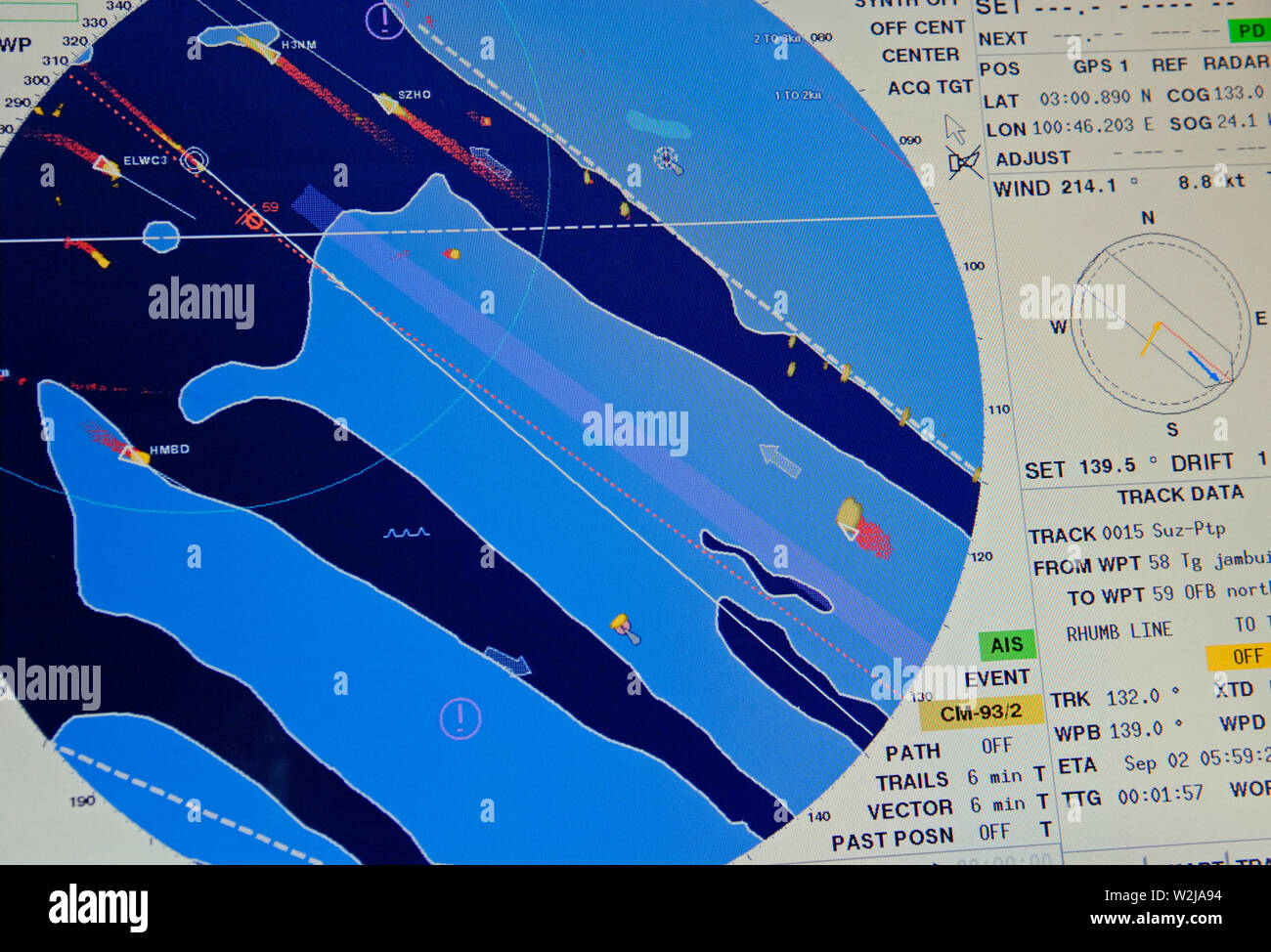 Electronic chart container ship bridge hi-res stock photography and ...