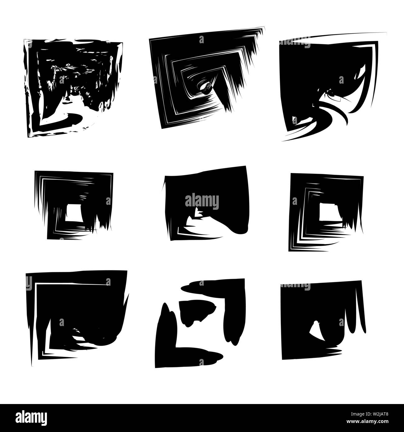 abstract paint brush stroke cartoon Stock Vector Image & Art - Alamy