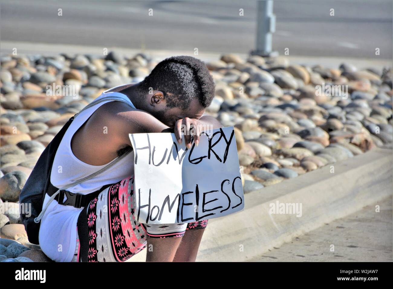 Homeless black man hi-res stock photography and images - Alamy