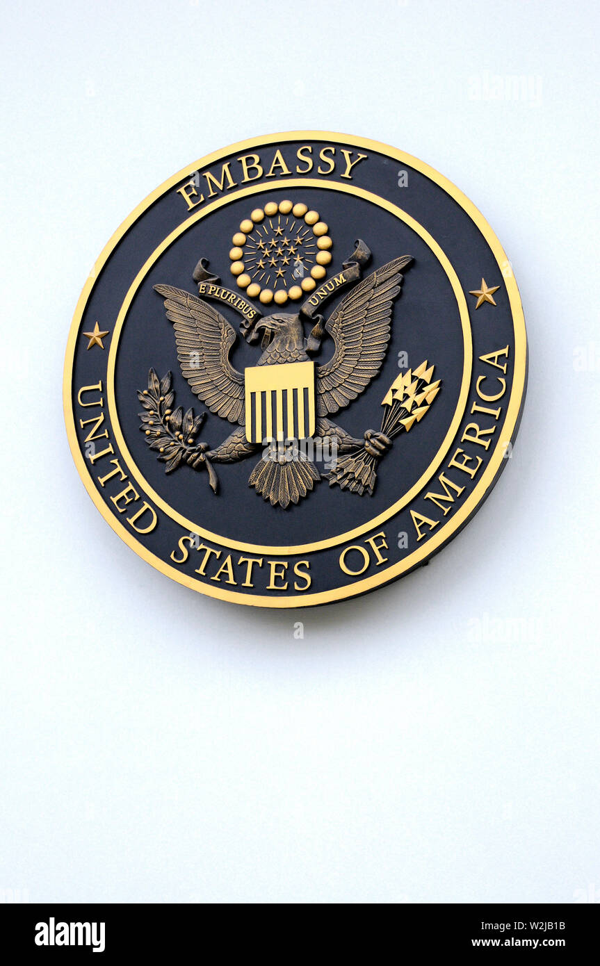 bangkok, thailand - december 17, 2010: door plate at the consular ...